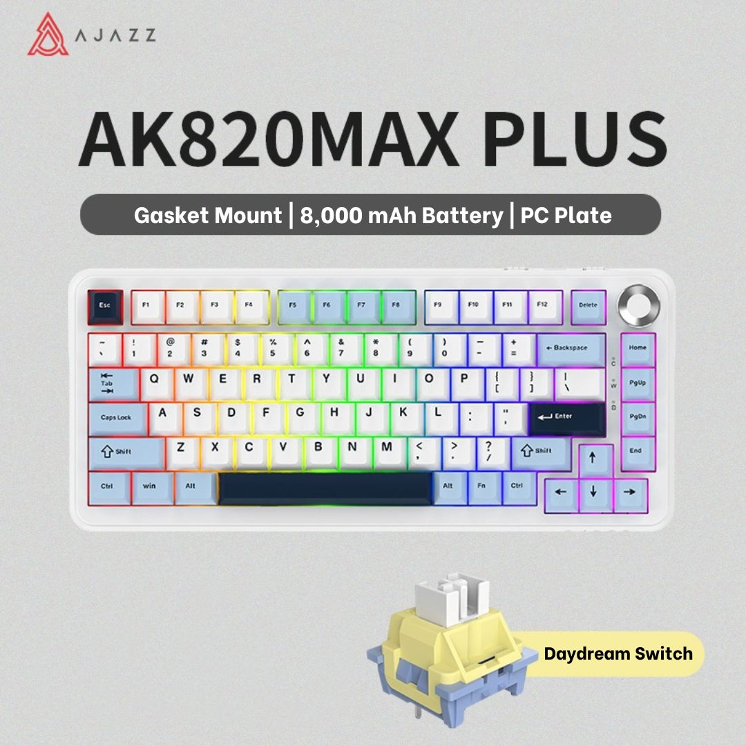 AJAZZ AK820 Max Plus 75% (No Screen) Wireless Mechanical Keyboard – Mecha