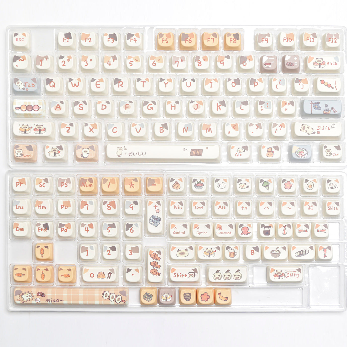Mecha Siamese Cat MAO Profile Keycaps